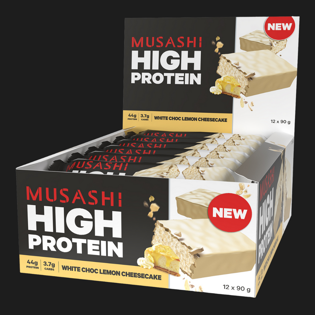 MUSASHI HIGH PROTEIN Bar 90G (Box of 12 Bars) – Musashi NZ